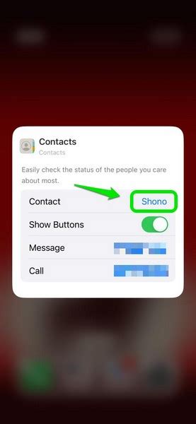 How To Enable And Use Call And Message Buttons For Contacts Widget On