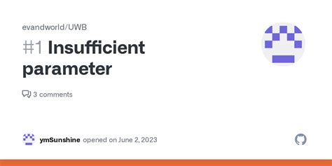 Insufficient Parameter · Issue 1 · Evandworlduwb · Github