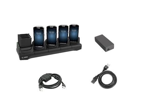 Zebra 5 Slot Charge Only Cradle With 4 Slot Spare Battery Charger