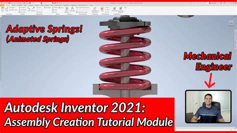 Adaptive Spring (Animation) - Autodesk Inventor Assembly Tutorial ...