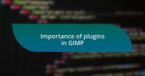 How I Debugged Gimp Plugins