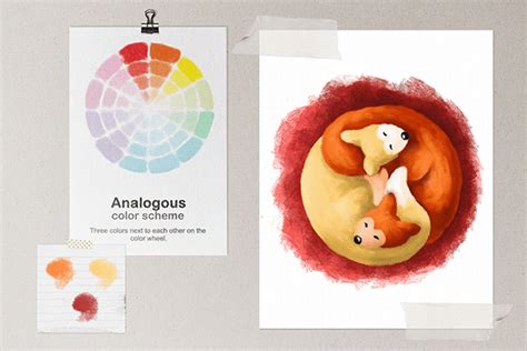5 Color Schemes In 5 Illustrations On Behance