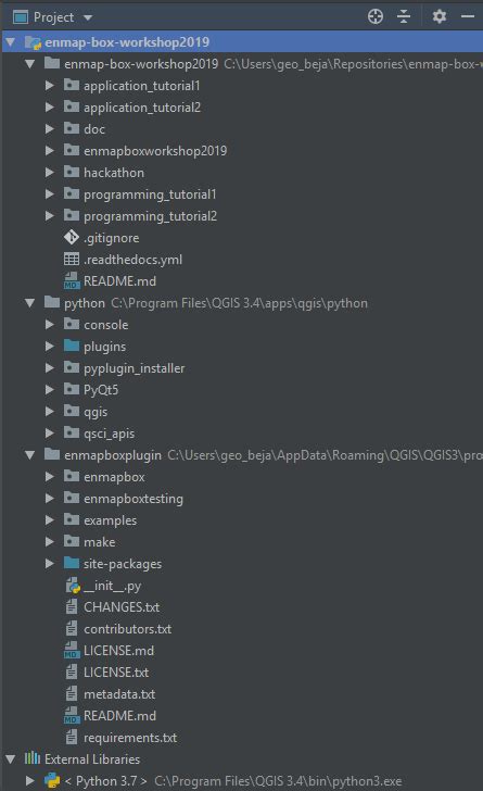 Setup Your Programming Project — Enmap Box 3 314 Documentation