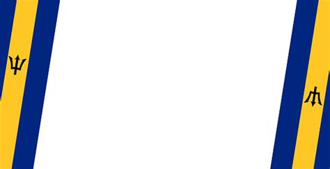 Png 또는 투명 배경 기호 바베이도스 배너 카드 광고 홍보 및 비즈니스 일치 국가 포스터 벡터 일러스트레이션에 대한 템플릿에 격리 된 바베이도스 국기 파도 공휴일에 대한