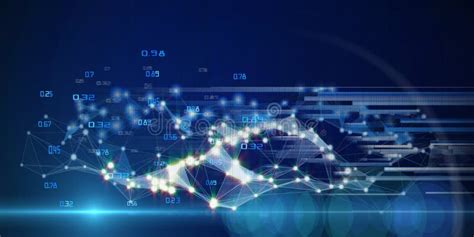 Abstract Modern Polygonal Concept Of Making Analytic D Big Data Visualization Stock Image