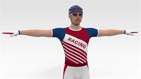 cyclist bicyclist 3d model by trish
