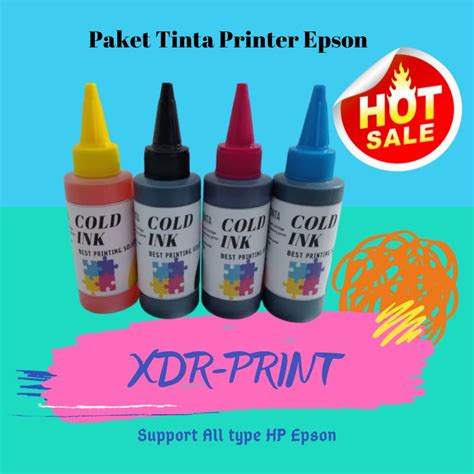 Jual Tinta Printer Epson Paket Lengkap Kuning Hitam Merah Biru Shopee Indonesia