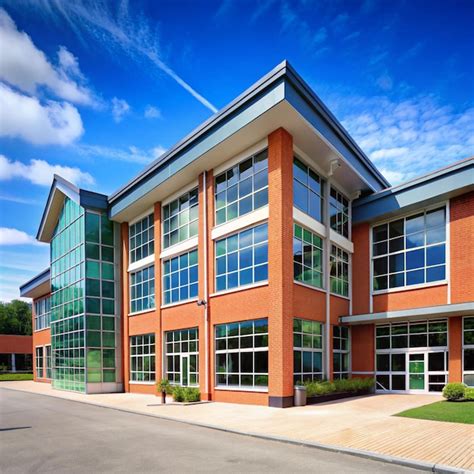 The Exterior Of School Building Premium Ai Generated Image