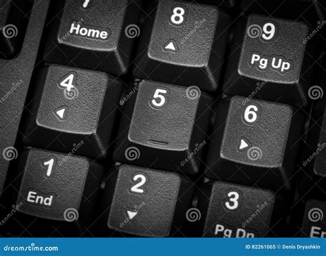 electronic collection numeric keypad on the computer keyboard stock