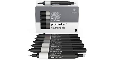 ორმხრივი სახატავი მარკერების ნაკრები ნეიტრალური Winsor And Newton 6 ფერი · საკანცელარიო