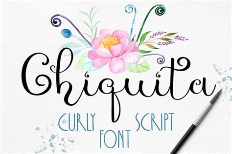 chiquita curly script font