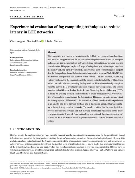 pdf experimental evaluation of fog computing techniques to reduce