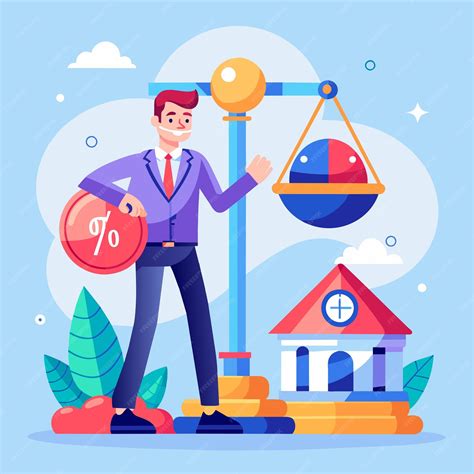 premium vector comparing interest rates fixed vs variable for
