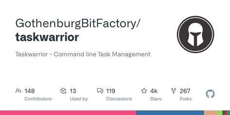 Github Gothenburgbitfactorytaskwarrior Taskwarrior Command Line