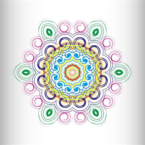 Beautiful Circular Pattern For Your Design Set Of Circular Patterns Stock Vector