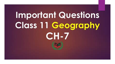 Landforms And Their Evolution Class 11 Important Extra Questions Geography Chapter 7 Amresh