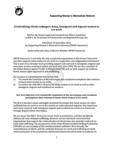 Criminalising Clients Endangers Immigrant Women In Sex Work