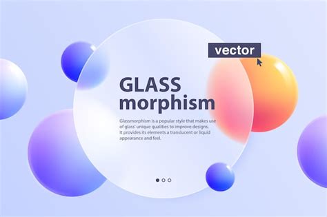 Premium Vector 3d Creative Glassmorphism With Circle In Front And