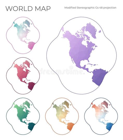 Low Poly World Map Set Stock Vector Illustration Of Patriotism 174528194