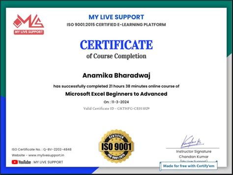Excelcertified Dataanalysis Professionaldevelopment Anamika Bharadwaj