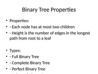 Binary Trees And BST Overview Clearly Pptx