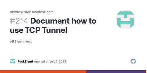 Document How To Use Tcp Tunnel · Issue 214 · Rustdesk