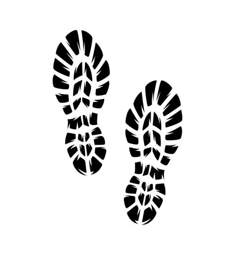 Boot Print Isolated On White Grunge Effect Vector Illustration 26547379 Vector Art At Vecteezy