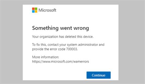 Fix Office 365 Error 70003 Your Organization Has Deleted This Device Technipages