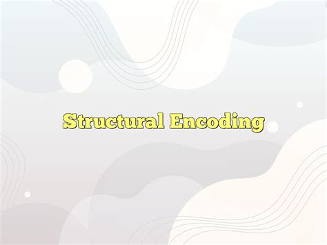structural encoding definition and meaning