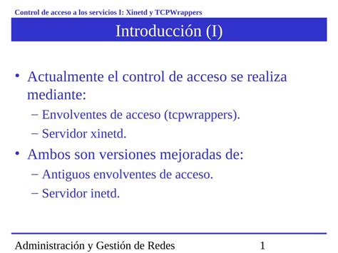 Pdf Control De Acceso A Los Servicios I Xinetd Y Tcpwrappers Informaticauvesteoria