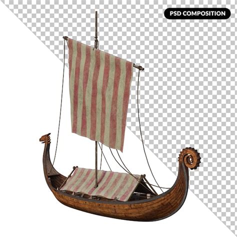 Premium Psd A Boat With A Sail Isolated 3d Rendering
