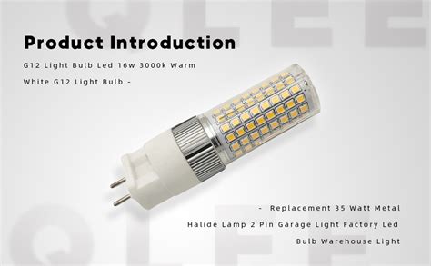 Weleshei G12 Light Bulb Led 16w Corn Light G12 Led Bulb 3000k Warm