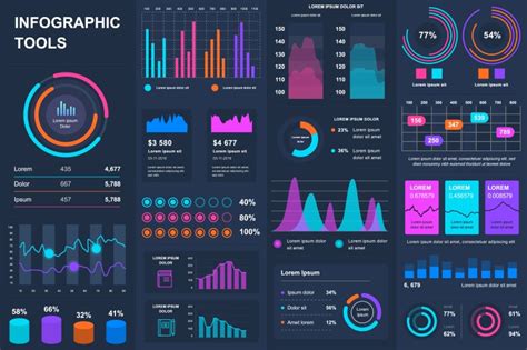 Infographic Tools Ui Elements Kit Royalty Free Vector Image