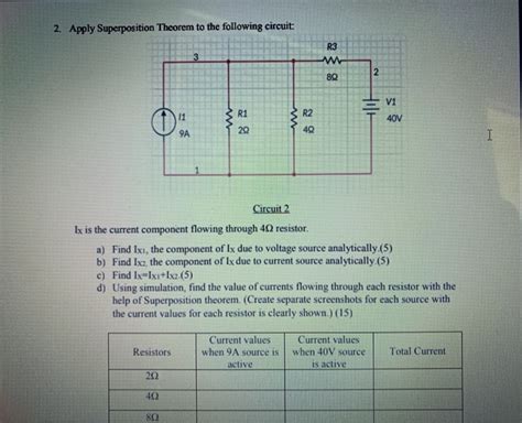 Solved Apply Superposition Theorem To The Following