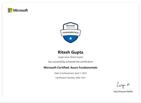 Ritesh Gupta On Linkedin Az900 Microsoftazure Achievement