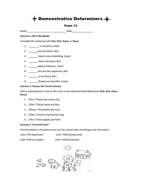 Demonstrative Determiners 1 Pdf