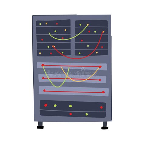 Database Server Rack Cartoon Vector Illustration Stock Vector Illustration Of Cartoon