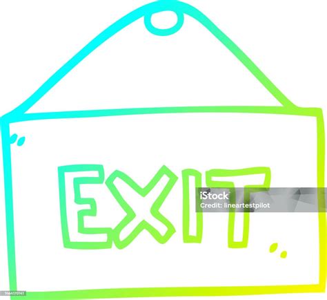 만화 출구 기호의 차가운 그라데이션 선 그리기 0명에 대한 스톡 벡터 아트 및 기타 이미지 0명 그라데이션 기이함 Istock
