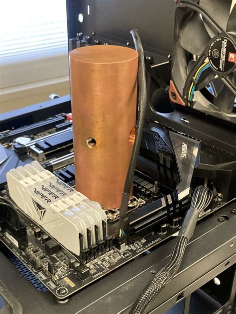 8 Pound Copper Block Used To Cool An Intel Core I9 Cpu But At What Cost