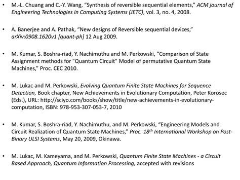Ppt Synthesis Of Reversible Synchronous Counters Powerpoint