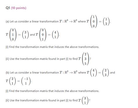 Solved Q1 (10 points) (a) Let us consider a linear | Chegg.com