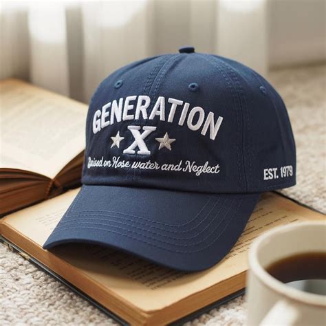 Custom Gen X Embroidered Hat Personalized Generation X Cap Raised On