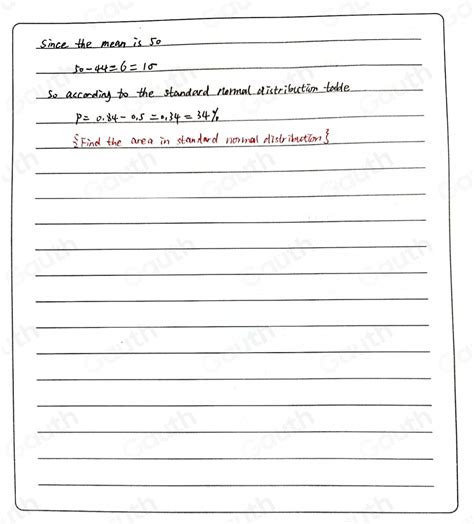 Solved A Normal Distribution Has A Mean Of 50 And A Standard Deviation