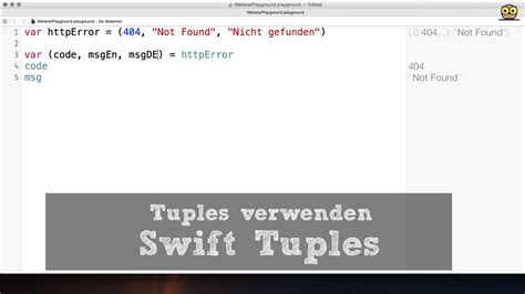 swift tutorial 4 tuples in swift verwenden youtube