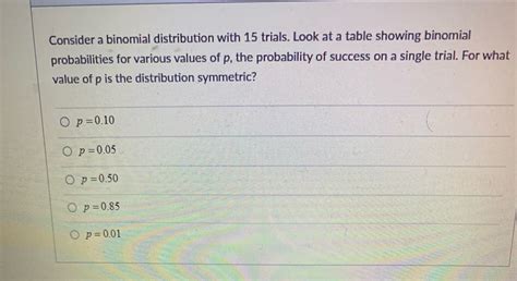 Answered Consider A Binomial Distribution With Bartleby