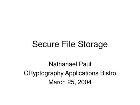 PPT Secure File Storage PowerPoint Presentation Free Download ID