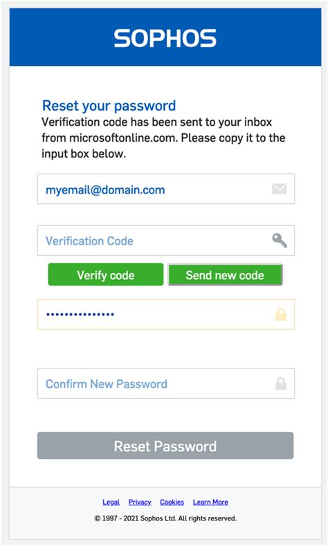 Unable To Reset Sophos Cloud Password Discussions Community Chat