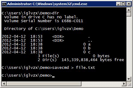 Windows How To Quickly Save What Is Currently Shown In Cmd Exe To A File Super User