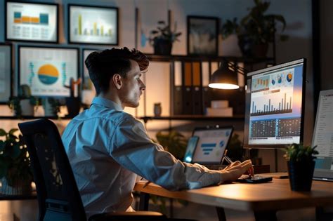 Employee Updating A Report Premium Ai Generated Image