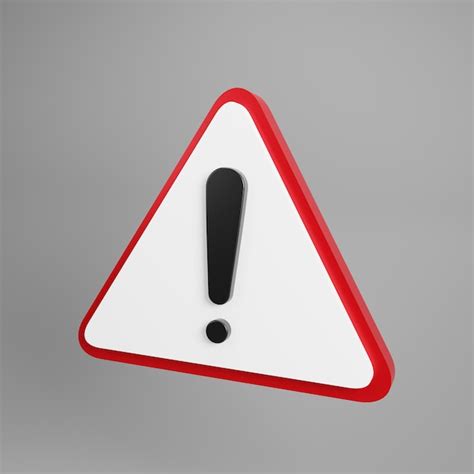 Premium Photo Warning Button Isolated On Grey Background D Rendering